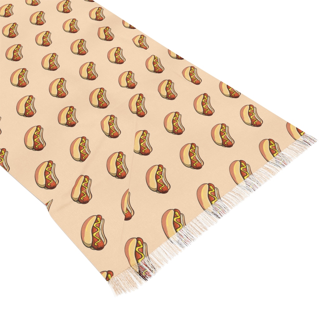 Hot Dog Scarf Colorful Hot Dog Scarf Hot Dog Rave Pashmina Hot Dog ...