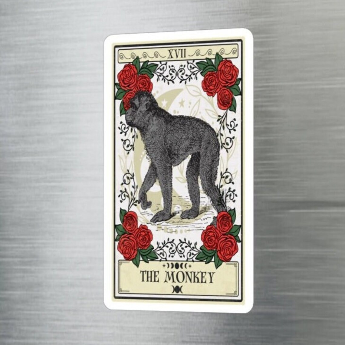 Monkey Spirit Animal Tarot Card Sticker, Monkey Sticker 3" X 4" Vinyl ...