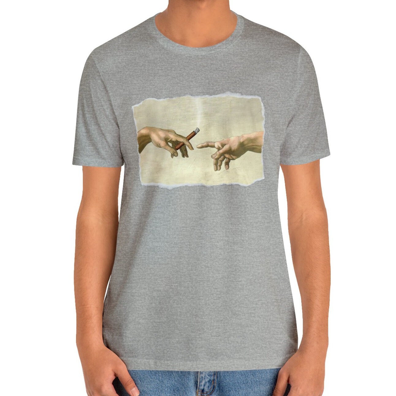 Cigar Shirt, the Creation of Adam Cigar Tshirt, Cigars Shirt Cigar ...