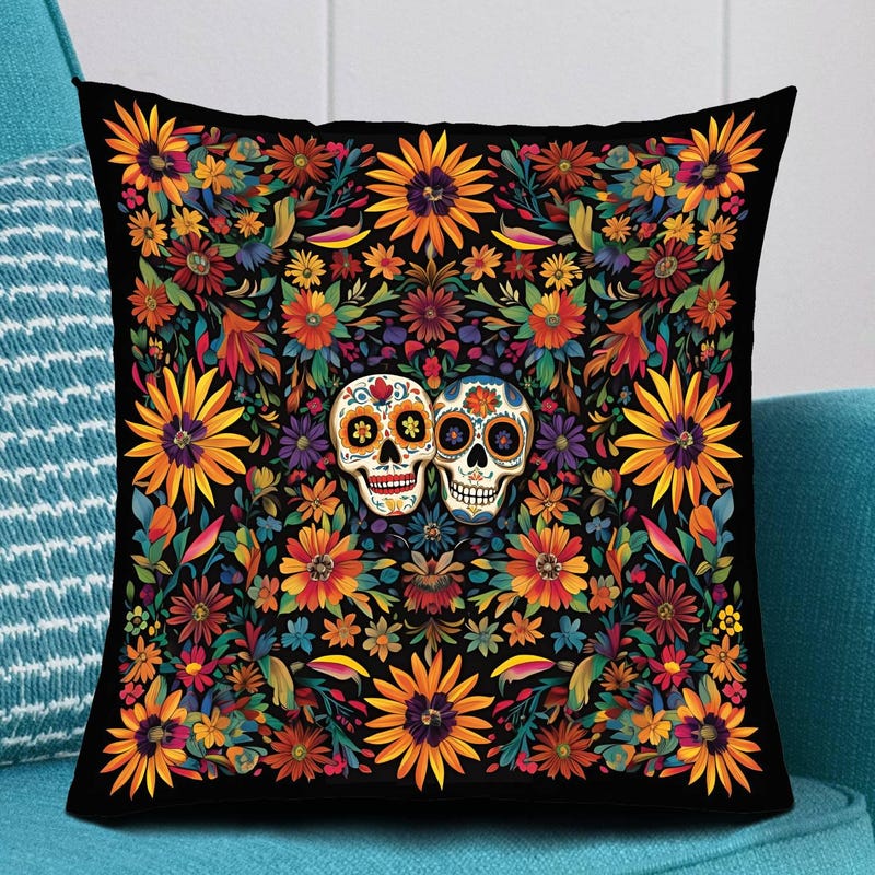 Skull Pillow - Etsy