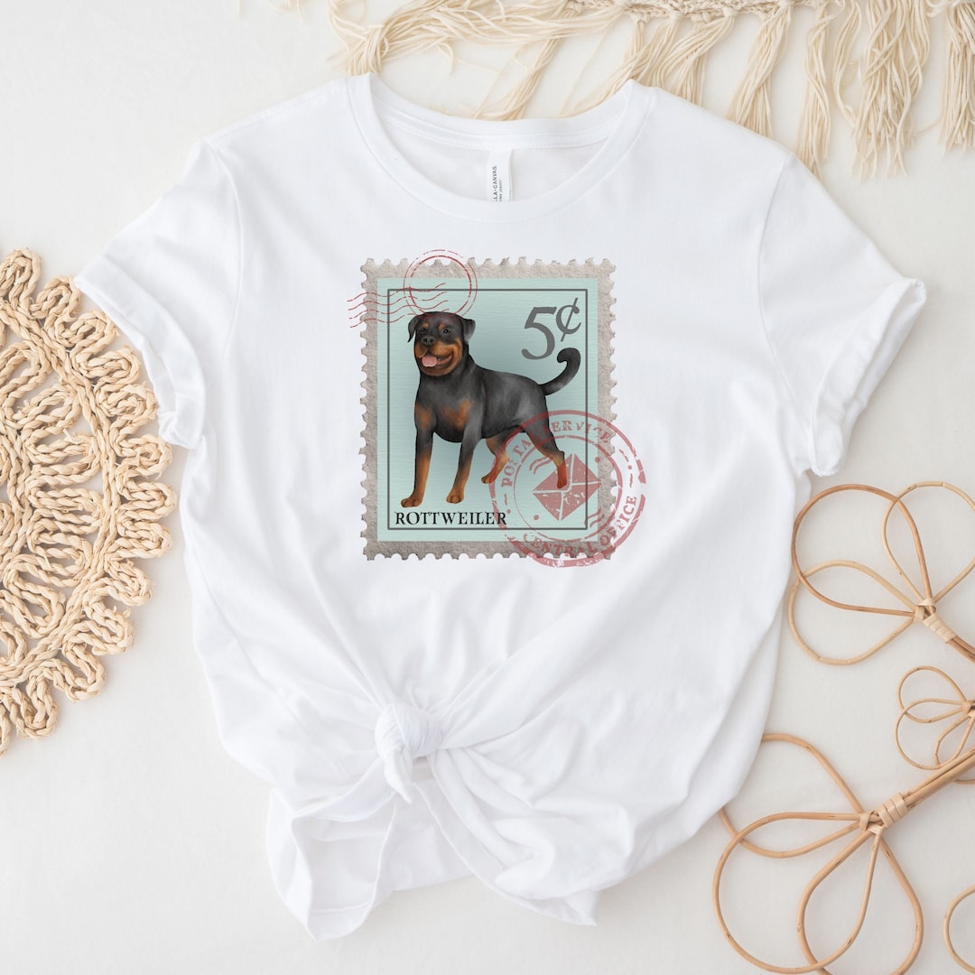 Rottweiler Shirt, Postage Stamp, Rottweiler Tshirt Rottweiler Mom ...
