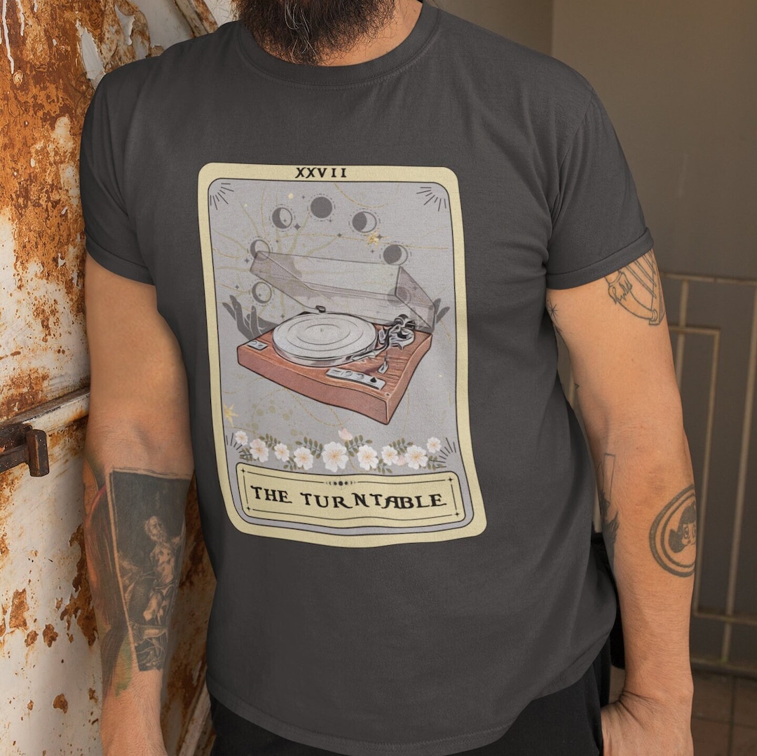 The Turntable Tarot Card Shirt, Turntable Shirt, Vinyl Lover T-shirt ...