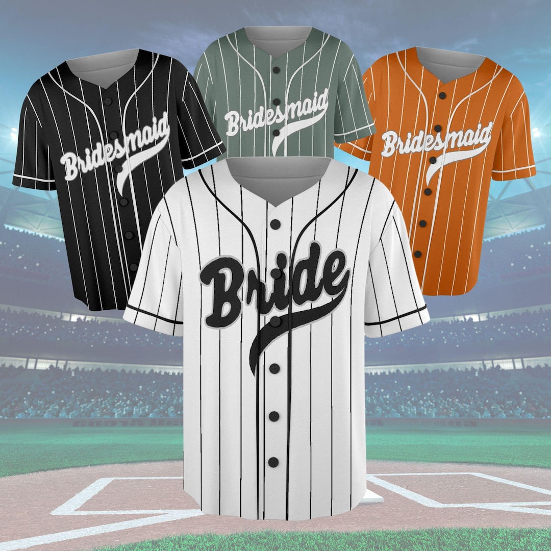 Bride and Bridesmaid Matching Baseball Jersey, Bachelorette Party ...