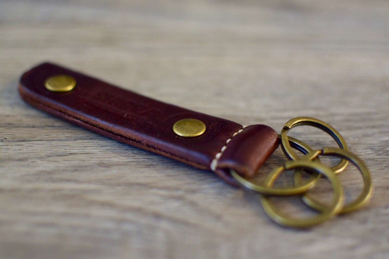 Leather Key Fob K130 Horween Chromexcel Burgundy Color - Etsy