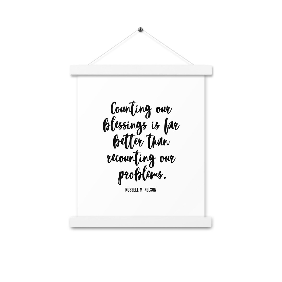 Counting Your Blessings Poster With Hanger Frame - Etsy
