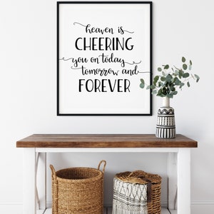Heaven is Cheering You on Today, Tomorrow, and Forever, 11x14, 8x10 ...