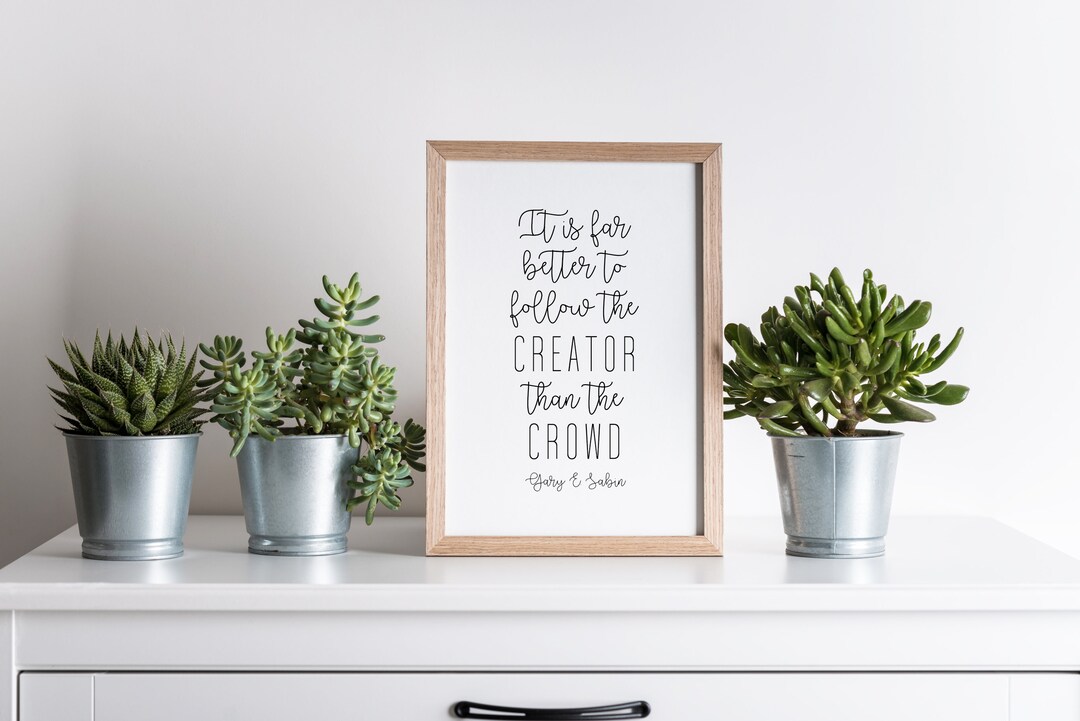 Inspirational Quote Print: Follow the Creator, Teen Room Art (digital ...