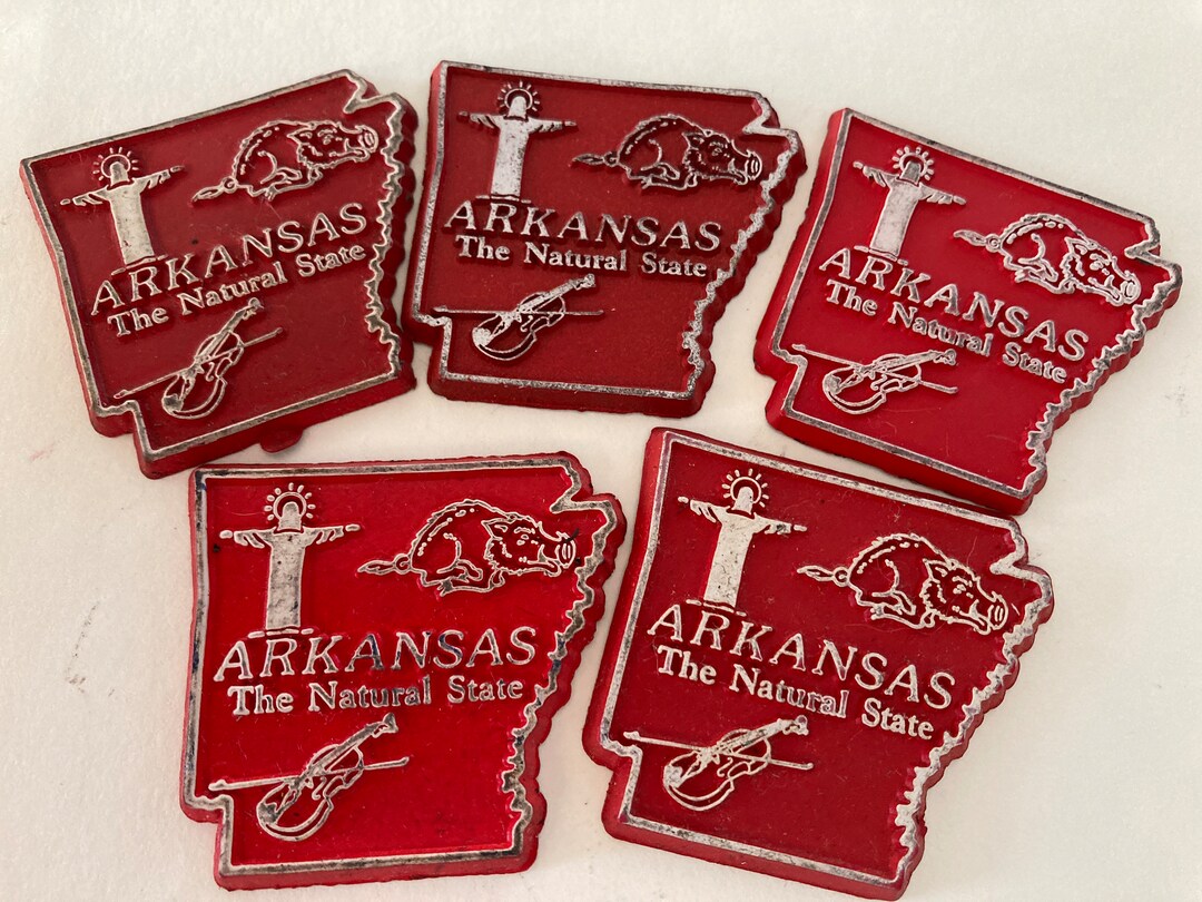 Lot of 5 Flawed Vintage MCL Rubber Refrigerator Magnet State Souvenir ...