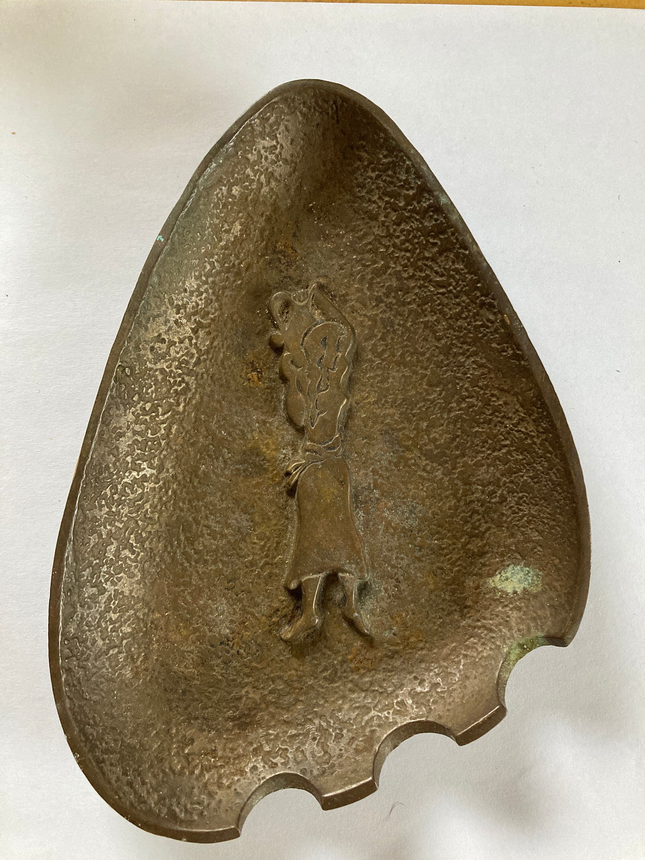 Vintage Solid Brass Ashtray Woman Carrying Water Jug Made in - Etsy