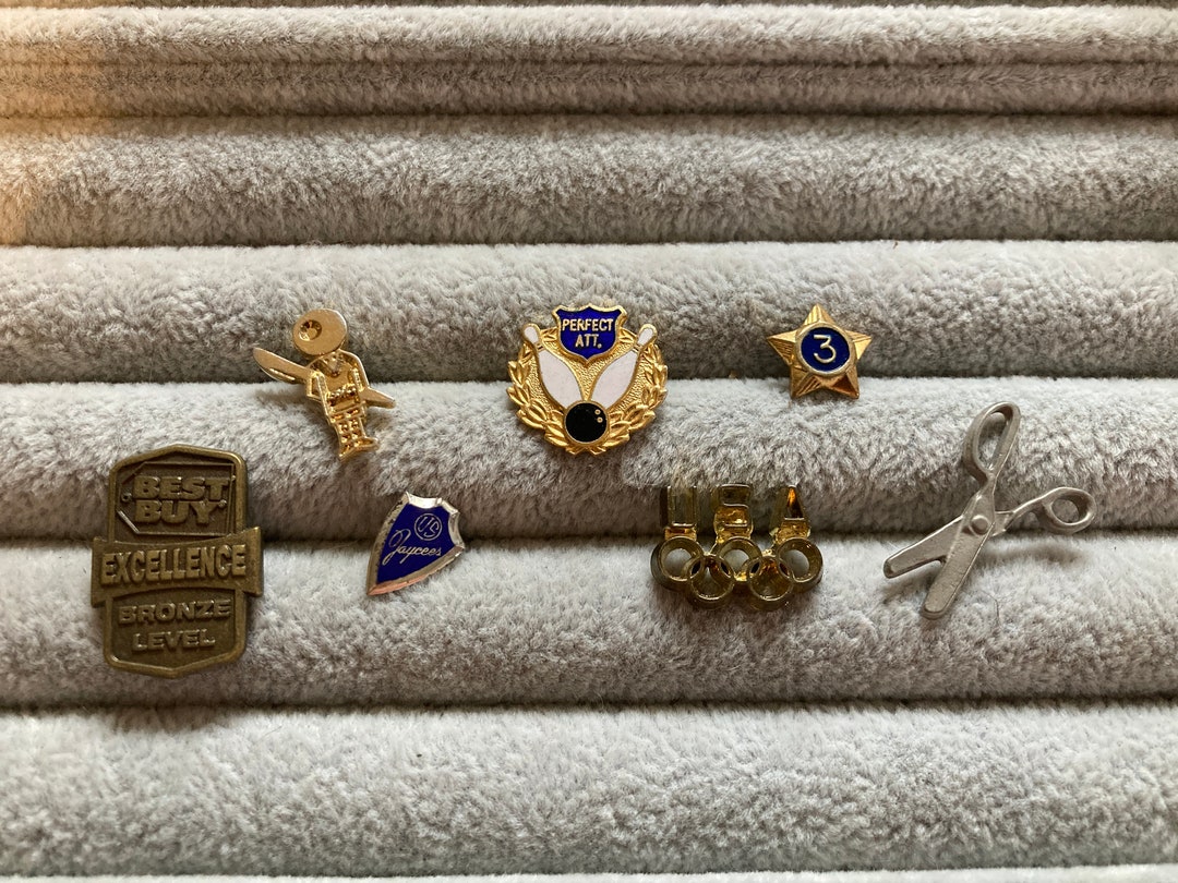 Your Choice of ONE Vintage Modern Pin Pinback Enamel Bowling Olympic ...