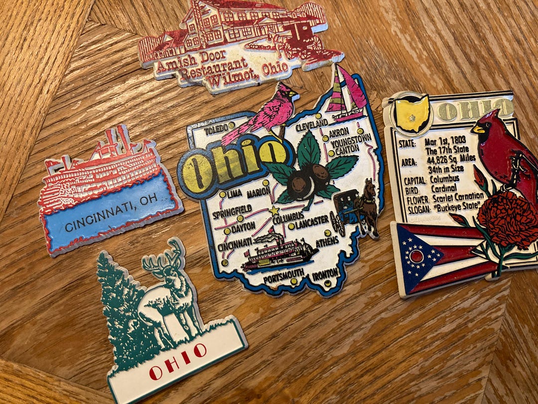 Your Choice of ONE Vintage Modern Refrigerator Magnet State Souvenir ...