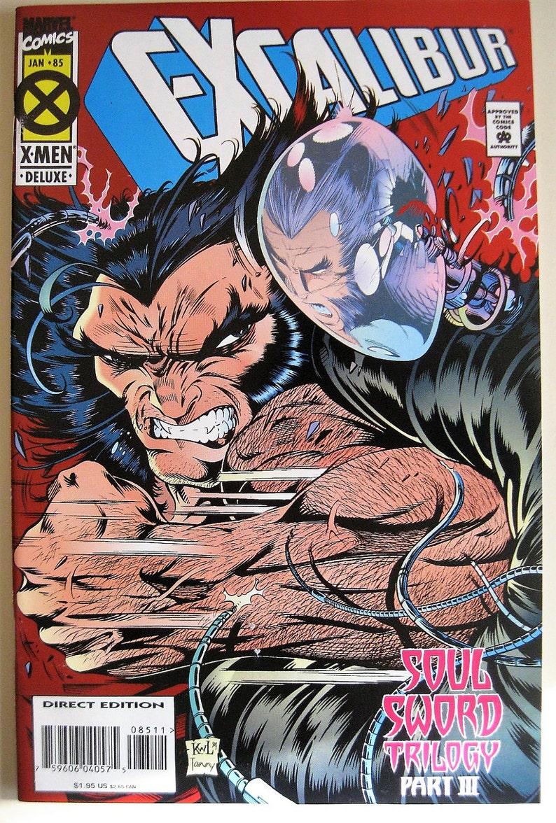 Marvel Comic X-men Deluxe Excalibur Soul Sword Trilogy Part III No. 84 ...