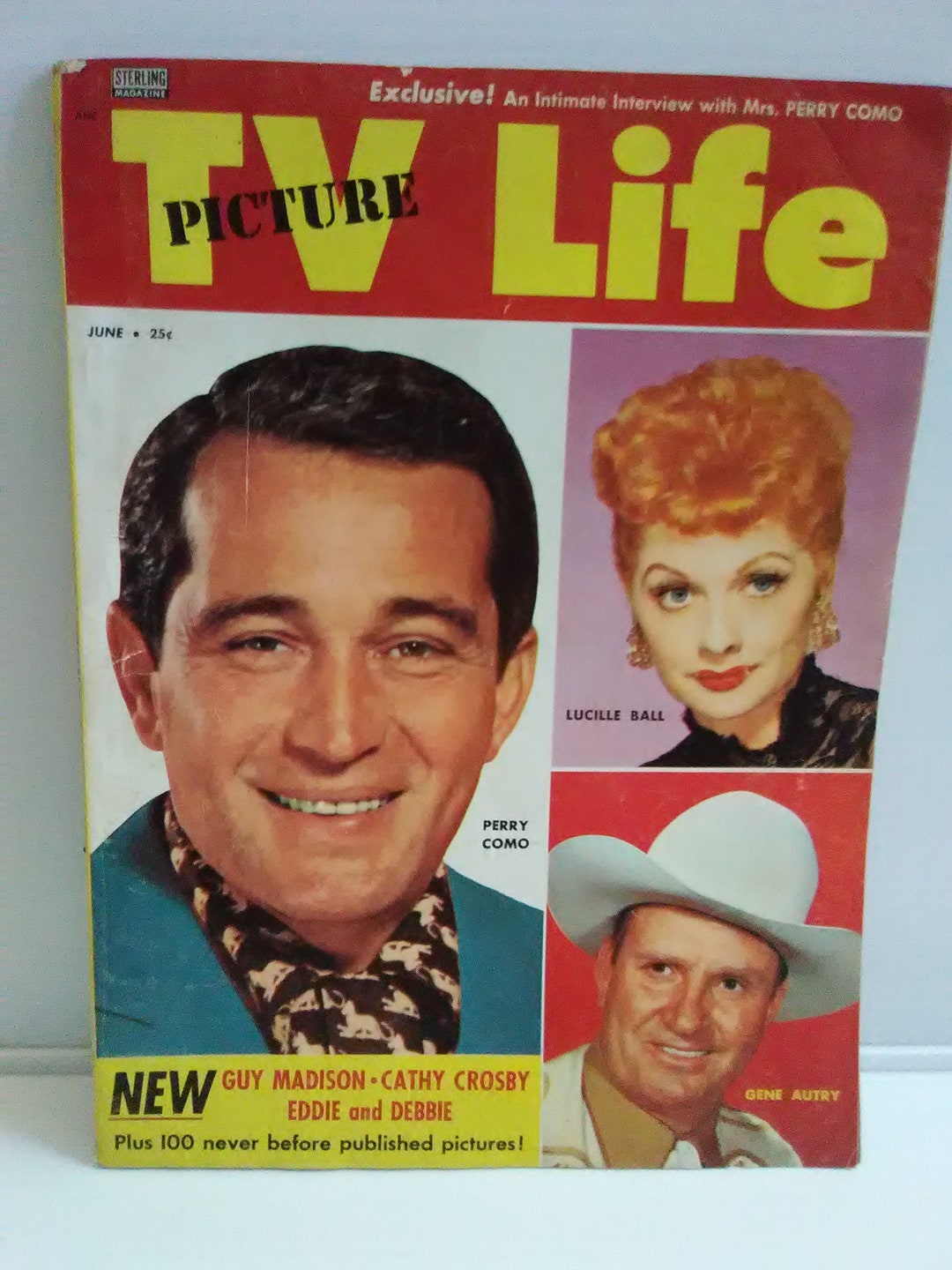 TV Picture Life June 1956 lucille Ball, Perry Como, Gene Autry Magazine ...