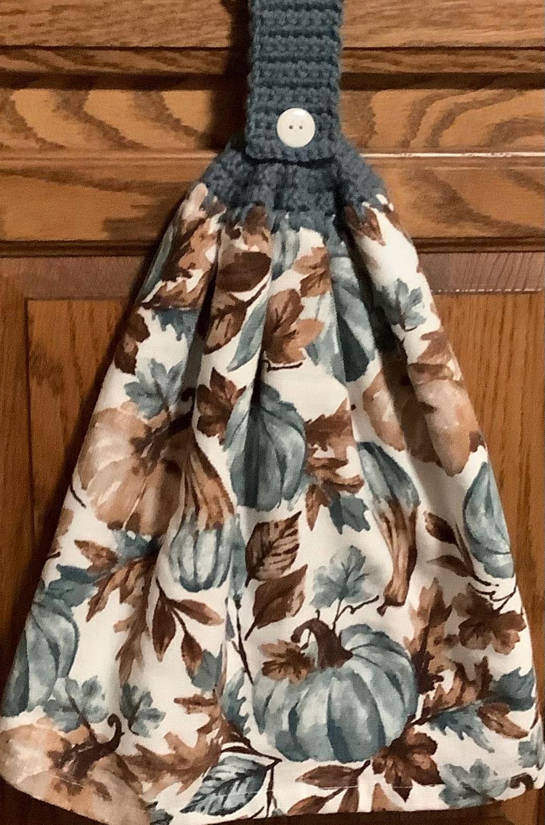 Double Tan Kitchen Towel Extra Wide Cottonterry Lining Teal Brown ...