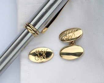 Solid Gold Cufflinks - Etsy
