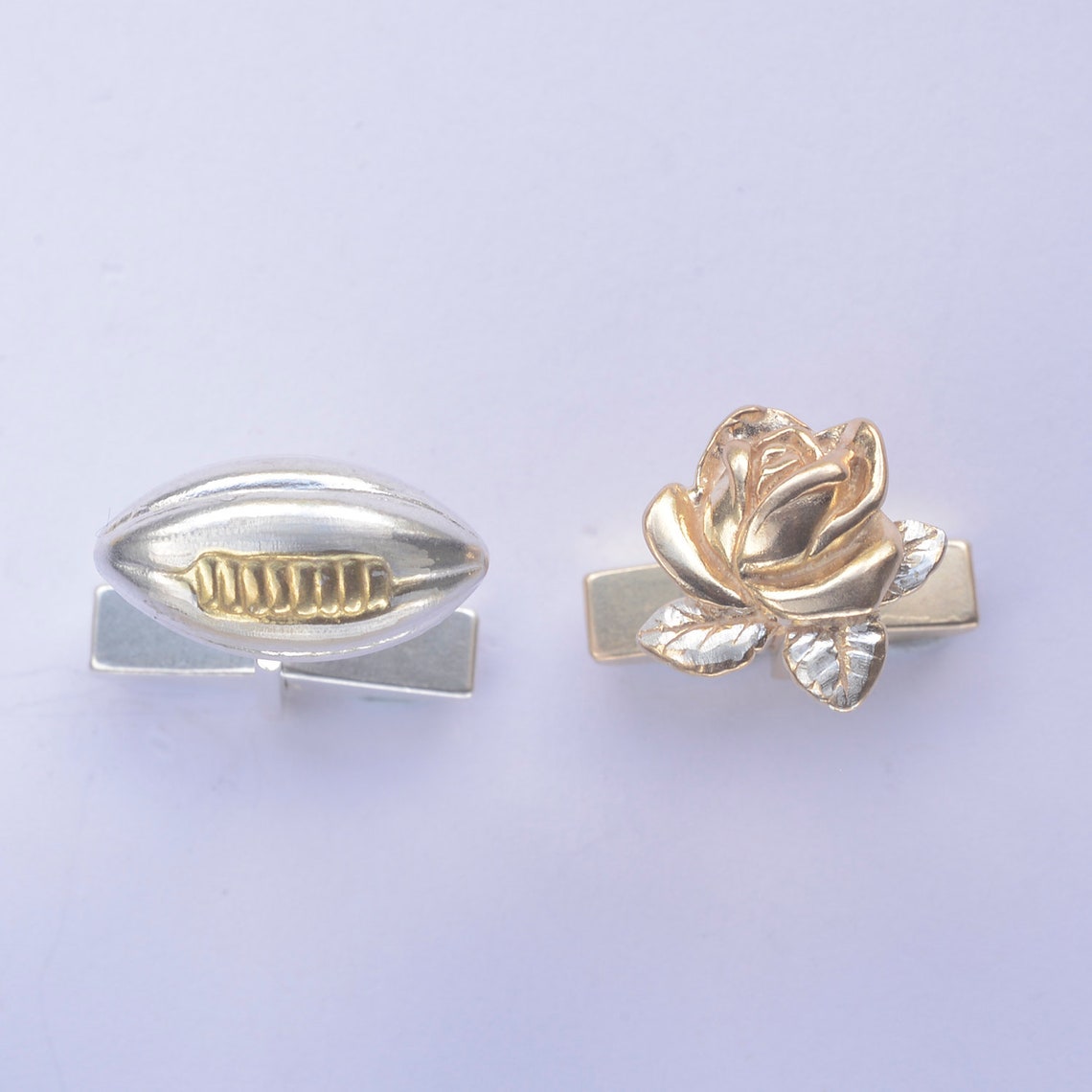 England Rugby Cufflinks in Silver and Gold | Etsy