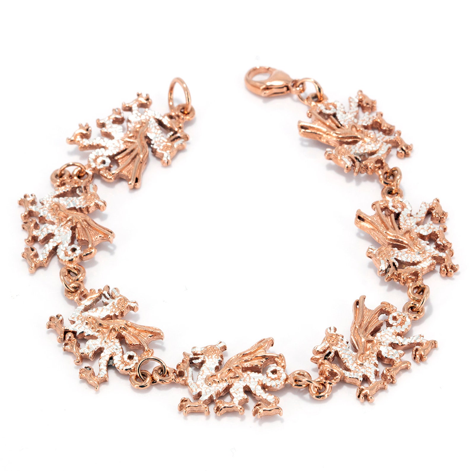 Stunning Welsh Dragon Bracelet in 18 Carat Gold on Sterling - Etsy