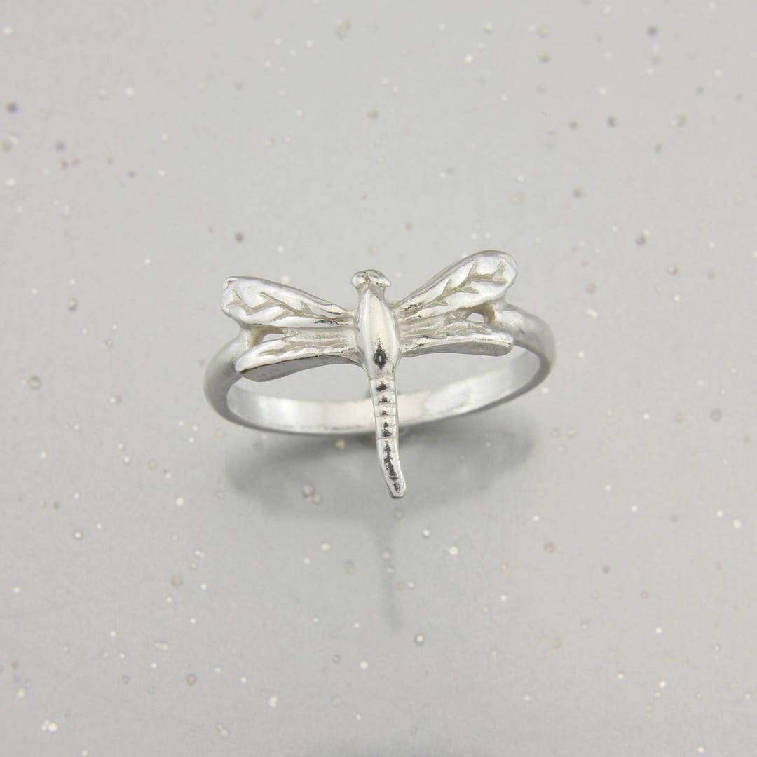 Dragonfly Ring in Sterling Silver. - Etsy