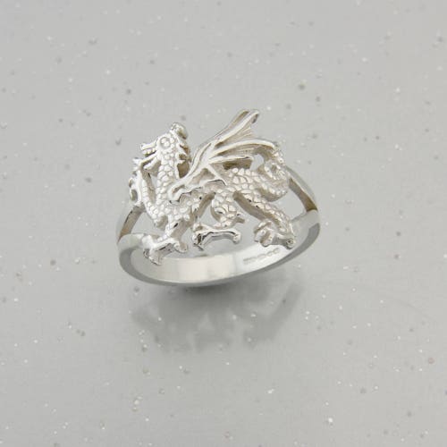 Welsh Dragon Ring in Sterling Silver. - Etsy