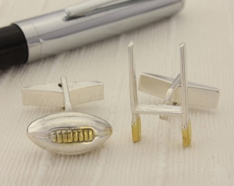 England Rugby Cufflinks in Silver and Gold | Etsy