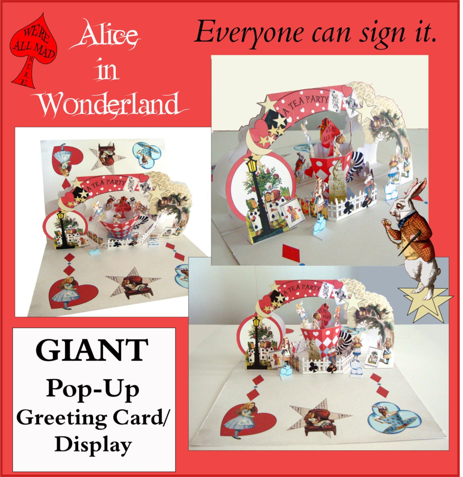 Digital album Pop up Alice in wonderland Large card. Printable | Etsy Digital album Pop up Alice in wonderland Large card. Printable | Etsy