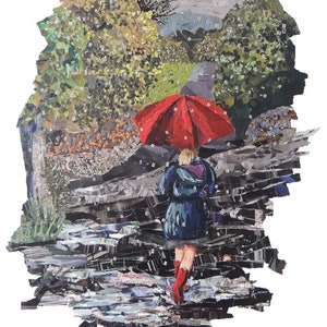 Magazine Collage Rainy Days PDF Tutorial - Etsy