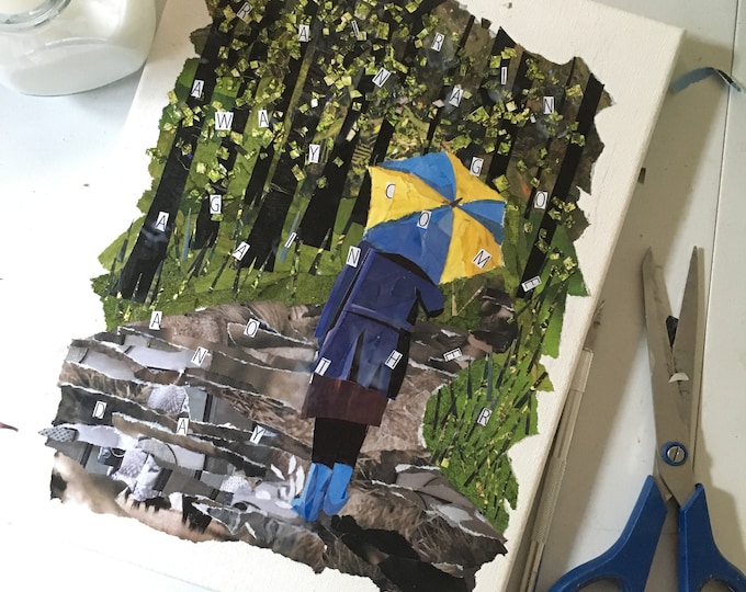 Magazine Collage Rainy Days PDF Tutorial - Etsy