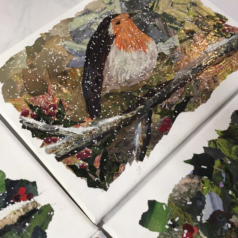 Magazine Collage Robin PDF Tutorial - Etsy UK