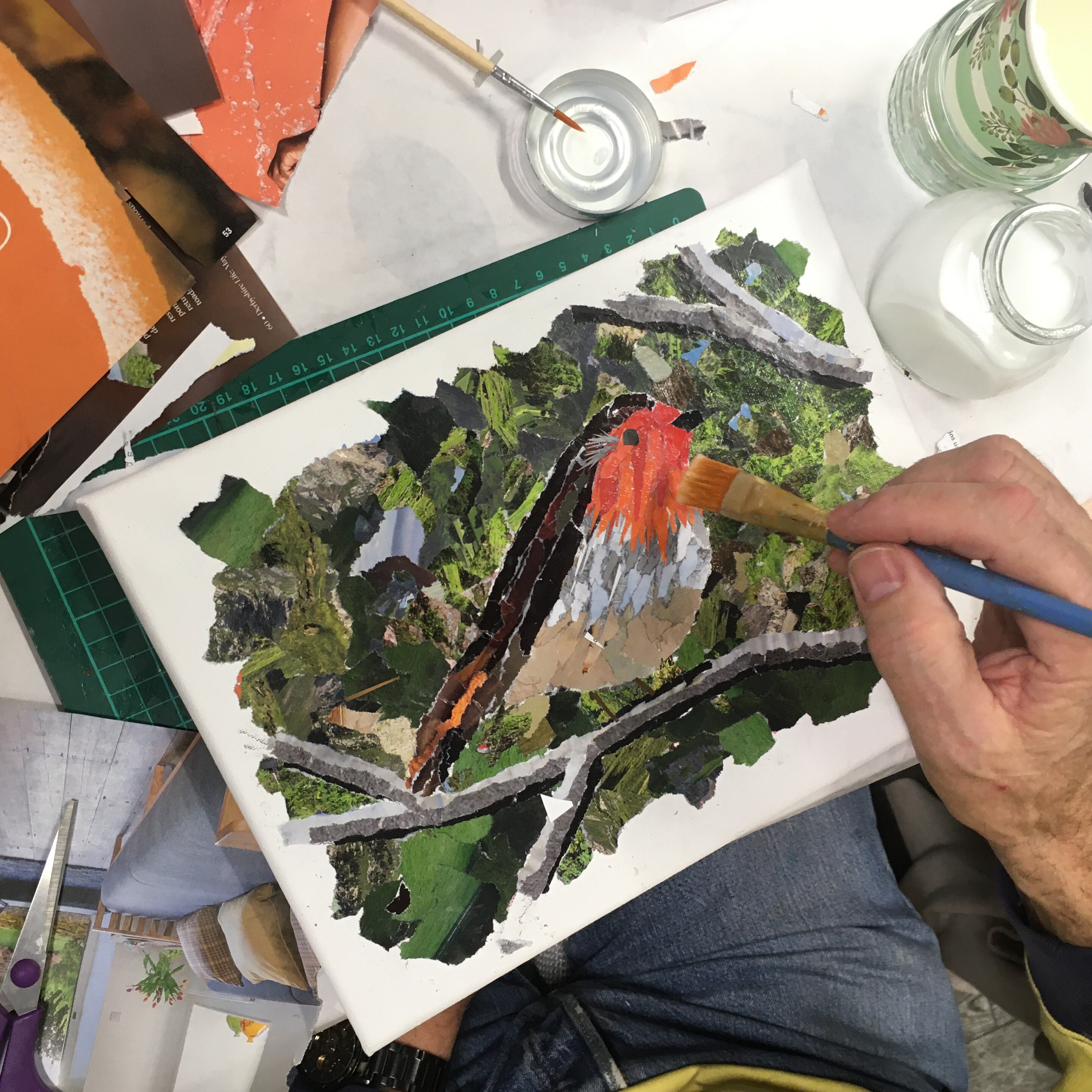 Magazine Collage Robin PDF Tutorial - Etsy UK