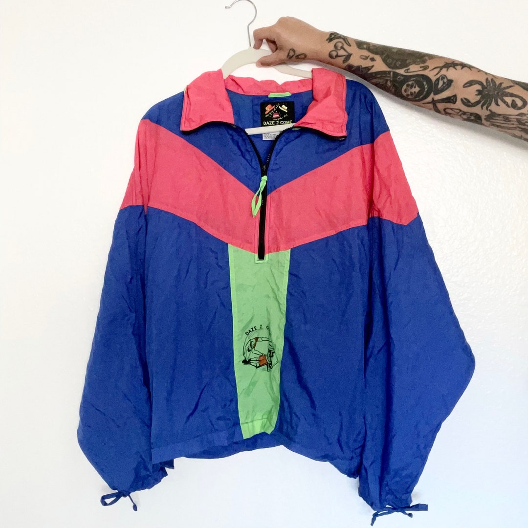 Vintage Daze 2 Come Lightweight Neon Windbreaker - Etsy