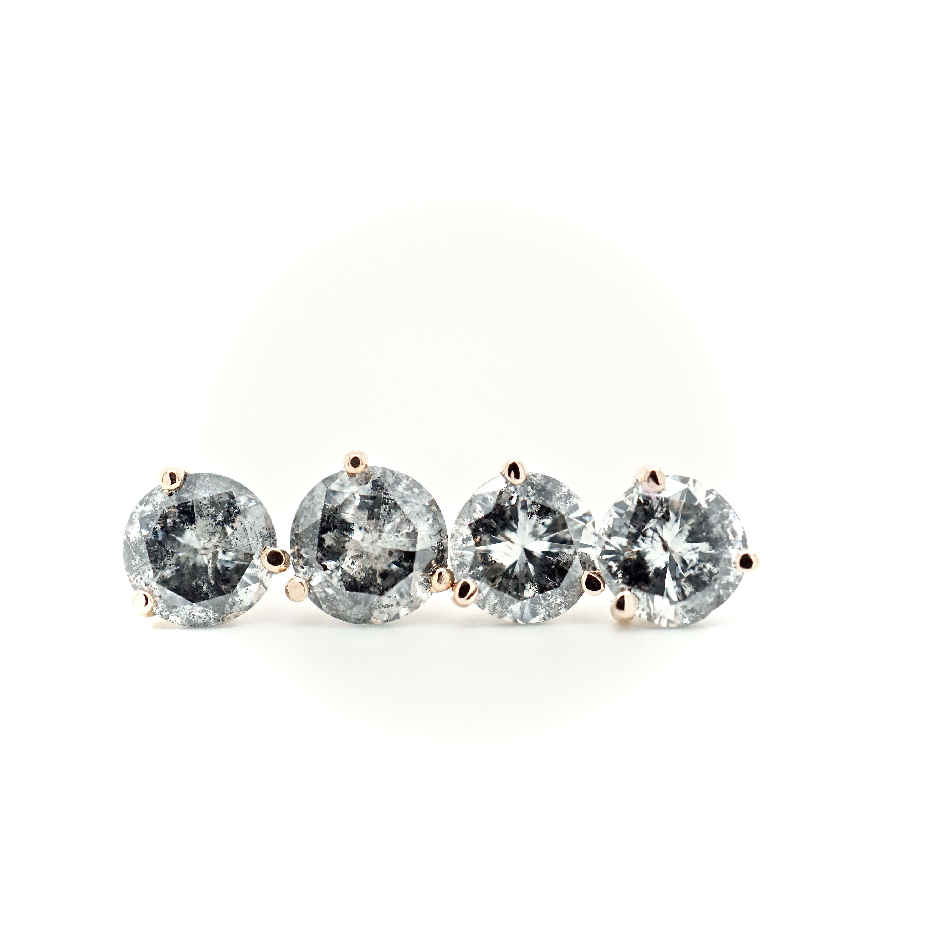 Salt and pepper diamond stud earrings store