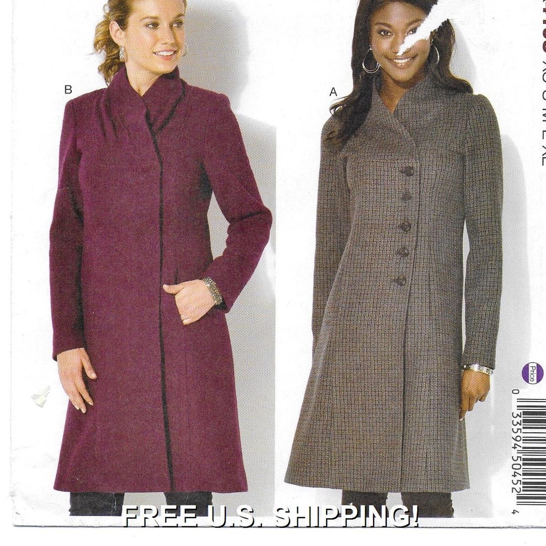 A Fitted, Overlapped Front, Princess Seam Coat Pattern for Women: Uncut ...