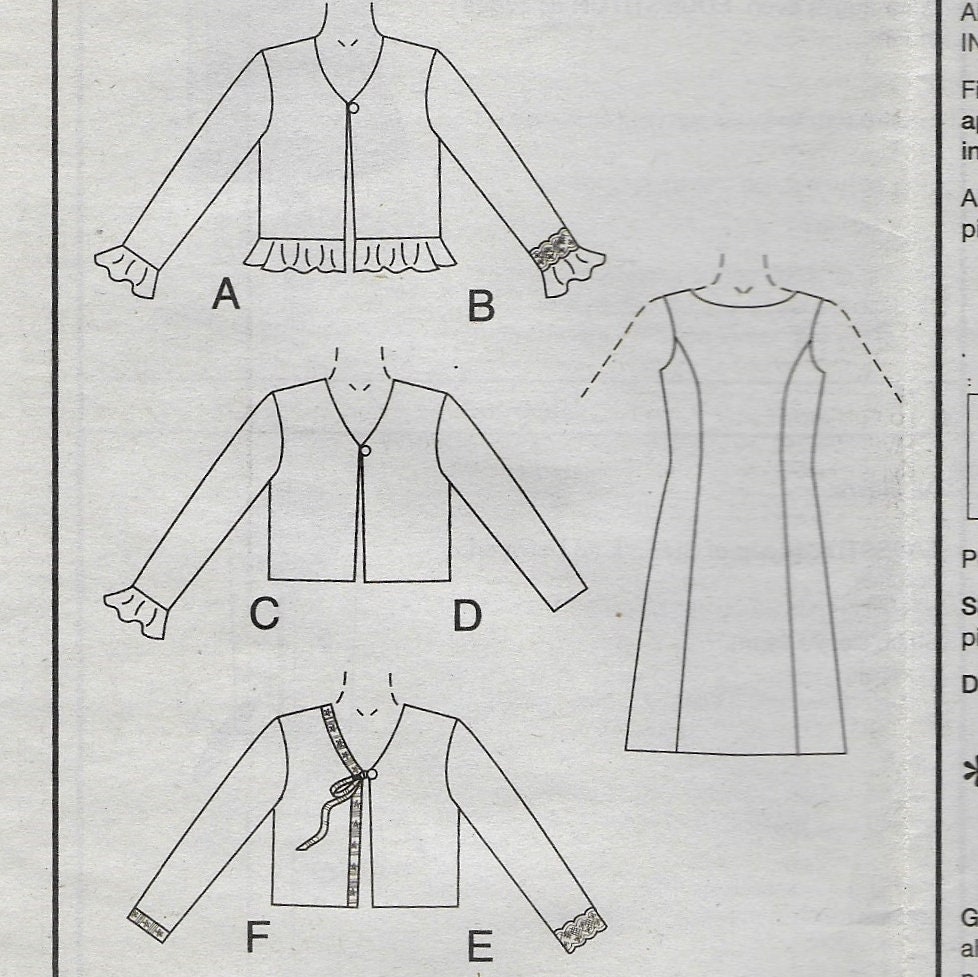 A Sleeveless Princess Seam Dress & Short Jacket Pattern for Girls ...