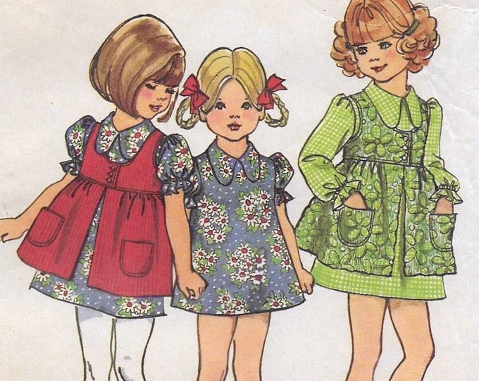 An A-line Dress & Sleeveless Front Button Smock Sewing Pattern for ...