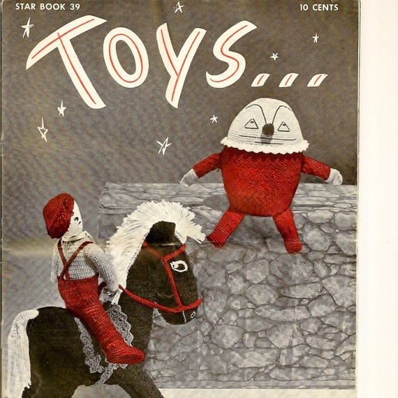 A Crocheted Toys Pattern Book Star Book 39 ©1945 Original | Etsy