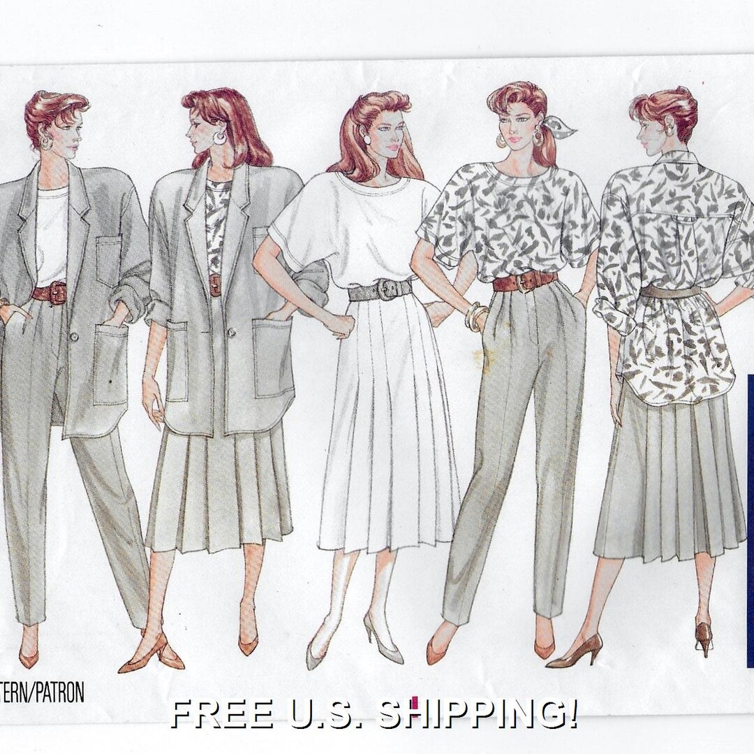 A Wardrobe Separates Pattern for Women: Jacket, Top, Pleated Skirt ...