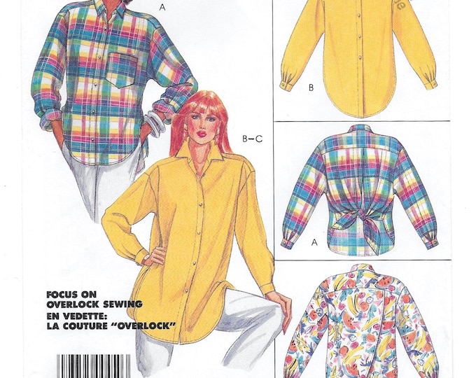 A Shirttail Hemline Blouse With Back Variations Pattern for Women ...