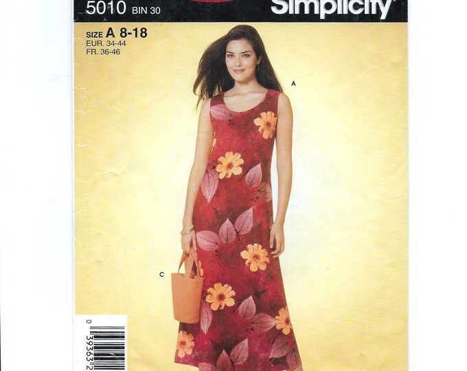 An Easy Sew A-line Sleeveless Dress & 2-handle Tote Bag Pattern for ...