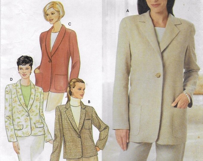 A Relaxed Fit, One Button Blazer Jacket Sewing Pattern for Women: Uncut ...
