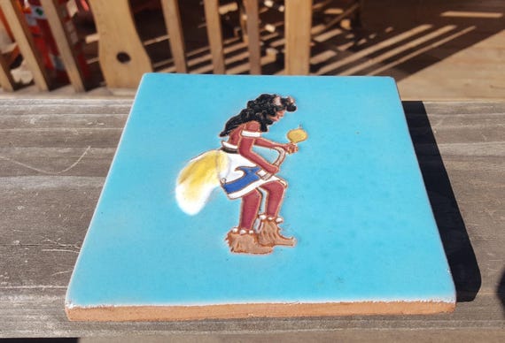 Medicine Man Gila McKusick Tile | Etsy