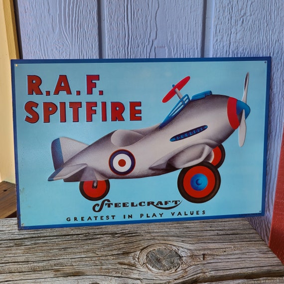 R.A.F. Spitfire Pedal Car Metal SIGN Vintage - Etsy