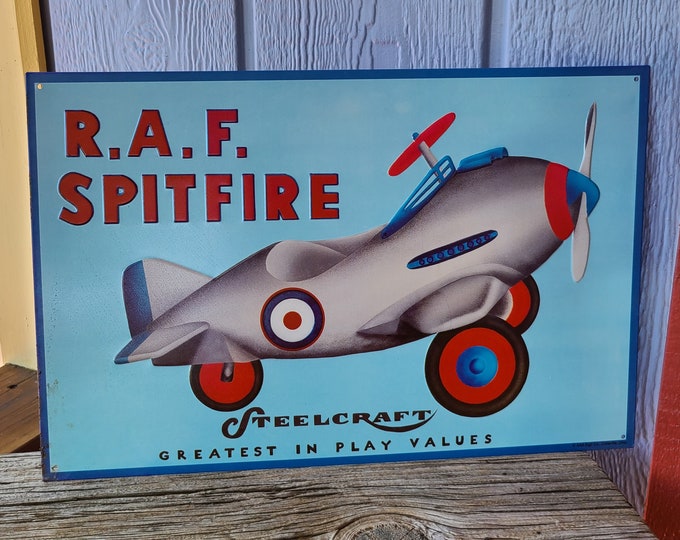 R.A.F. Spitfire Pedal Car Metal SIGN Vintage - Etsy