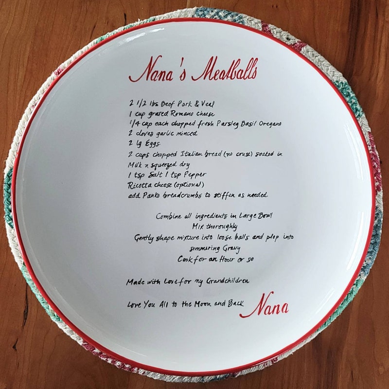 Personalized Recipe Plate - Etsy