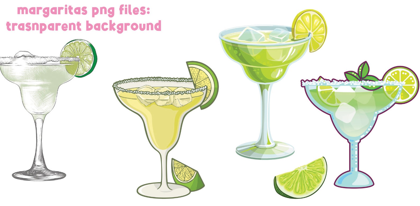 Margaritas Png Clipart Digital Download PNG Transparent - Etsy UK