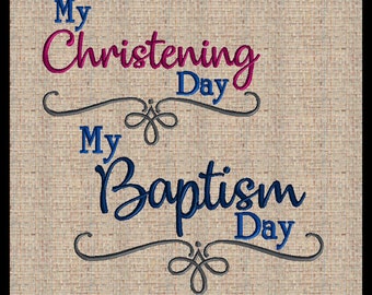 Baptism embroidery | Etsy