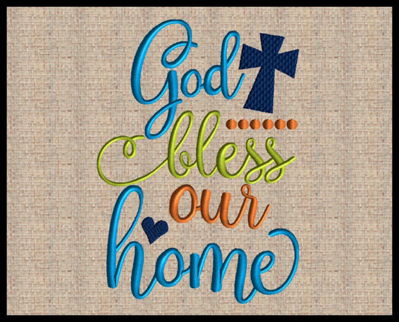 God Bless Our Home Machine Embroidery Design - Scripture Embroidery ...