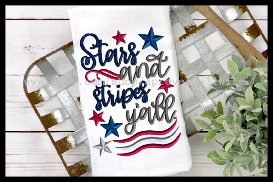 Fourth of July Embroidery Design Machine Embroidery Stars - Etsy