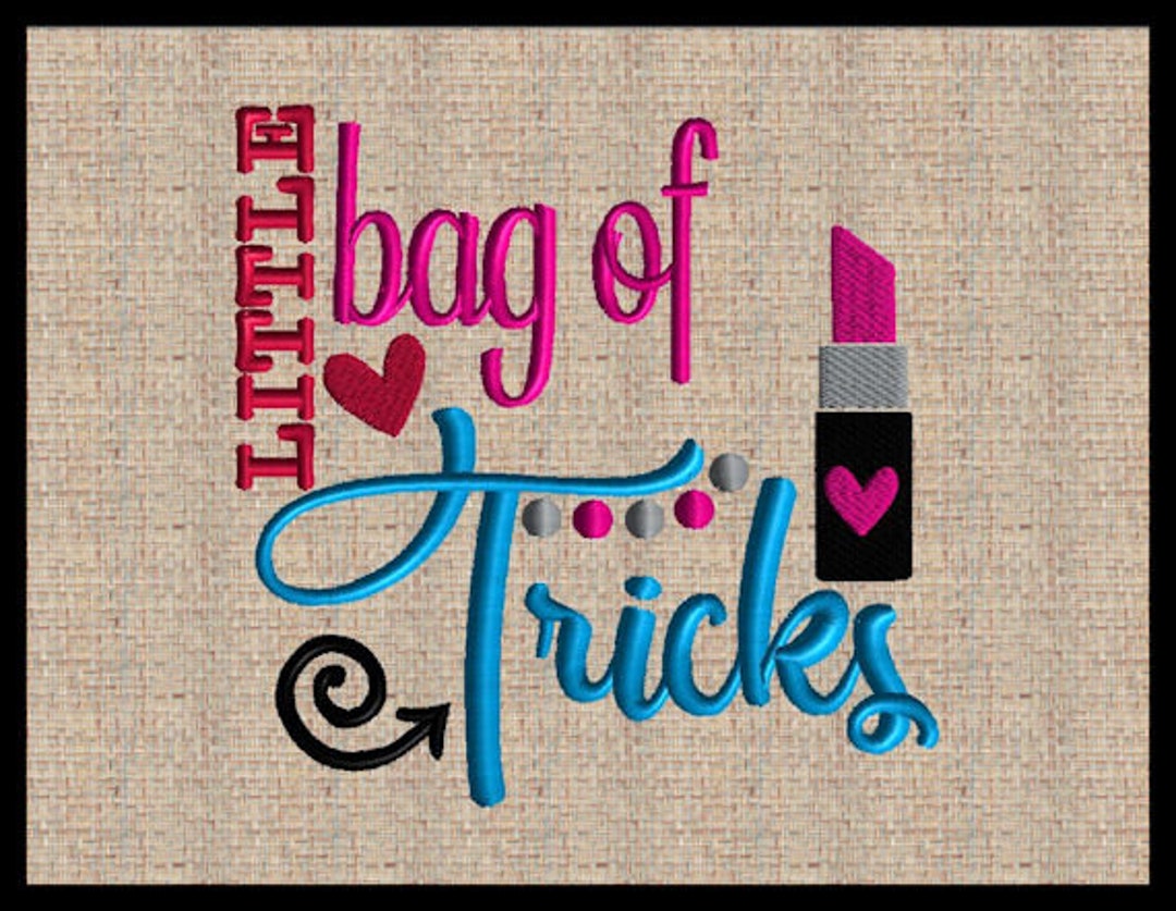 Little Bag of Tricks Embroidery Design (4 Sizes) (digital Download) - Etsy