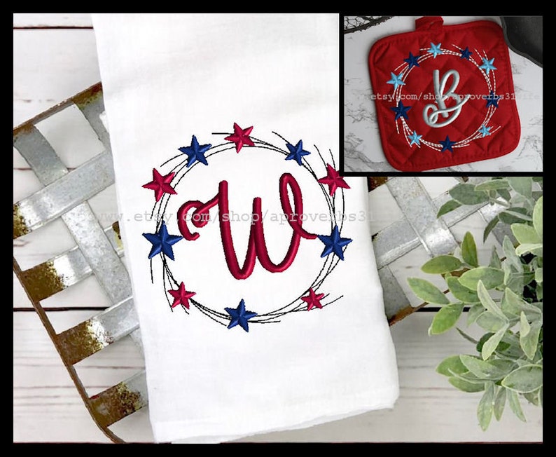 Stick Wreath Font Frame Monogram Font Frame 4x4 Embroidery | Etsy