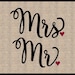Script Font Mr. and Mrs. With Heart Period Machine Embroidery Design ...